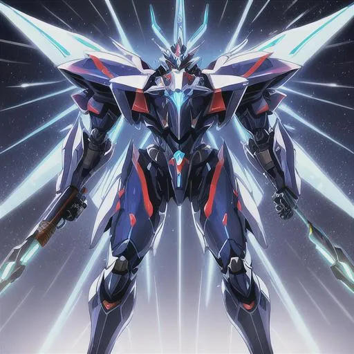 A white strike freedom gundam combine with Barbatos...