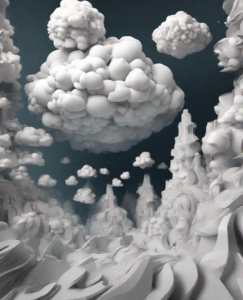 pareidolia, little fluffy clouds, papercraft, the vo... | OpenArt