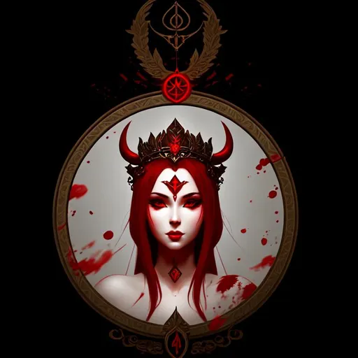 evil goddess of blood cult, illustration, artstation... | OpenArt