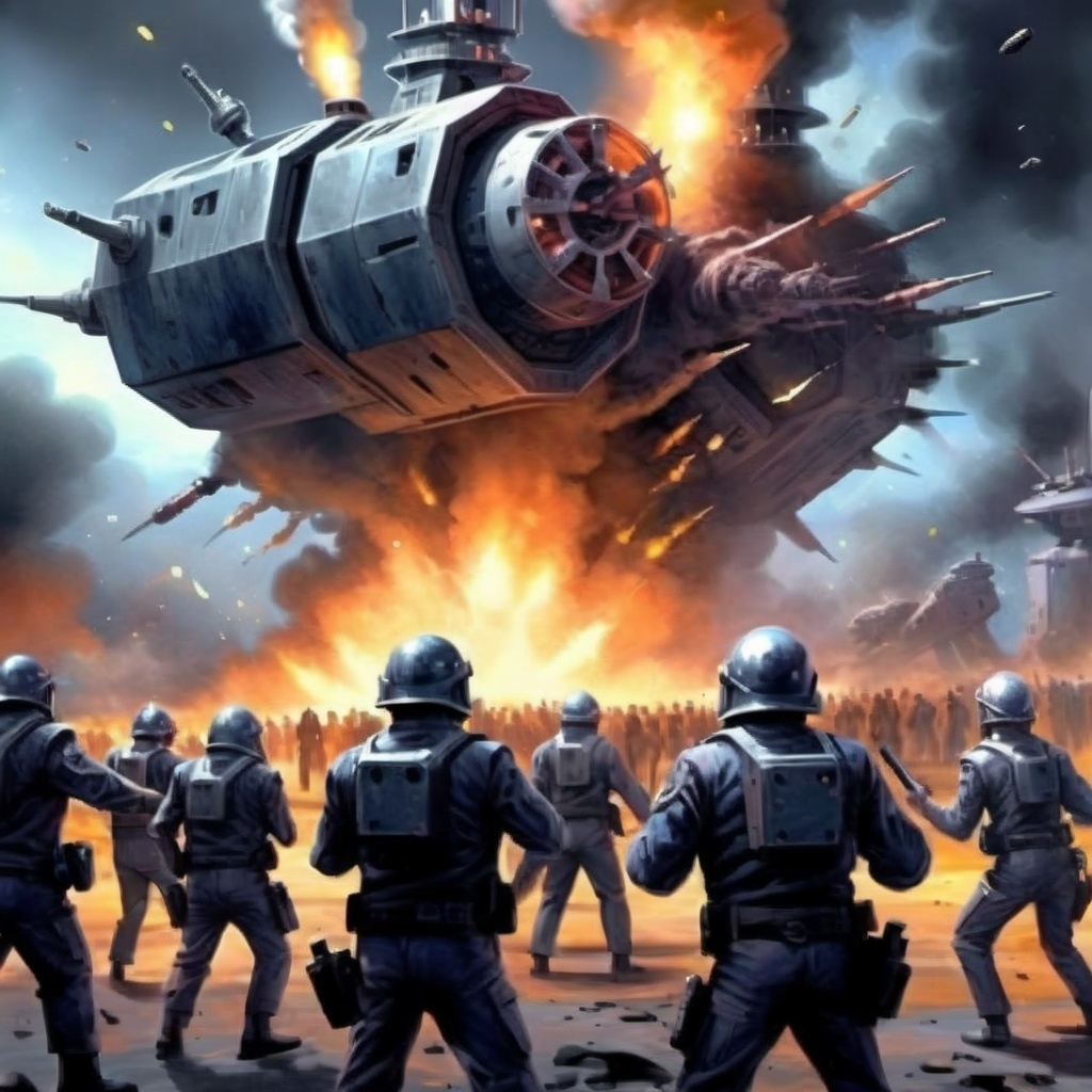 angry mob uprising sci-fi