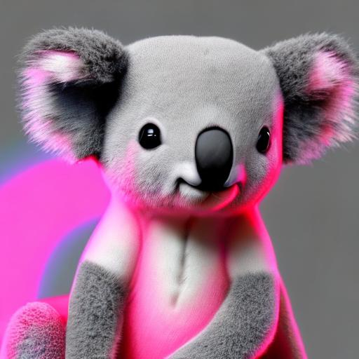 koala, neon pink, pastel colors, bedroom, | OpenArt