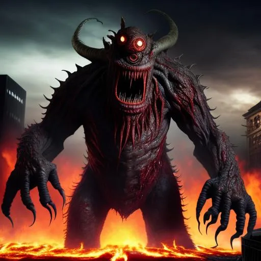 Yellow Devil who is a robot master golem-like and is... | OpenArt