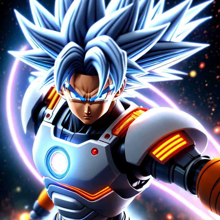 Robot Ultra instinct goku, Highly Detailed, Hyperrea...