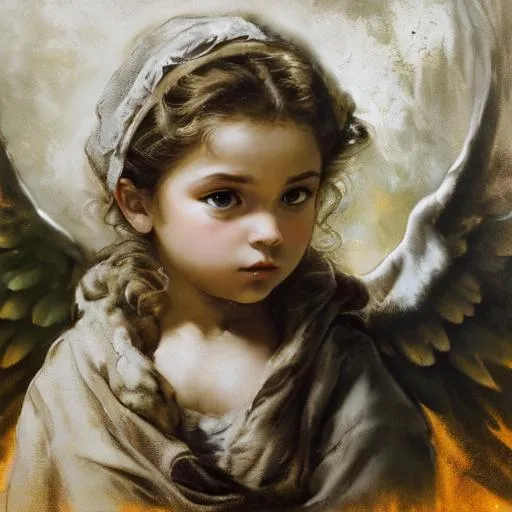 Evil Cherubim, black and white, celestial, guardians... | OpenArt