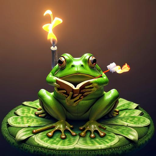 Amazing detailed large anthropomorphic frog sitting... | OpenArt