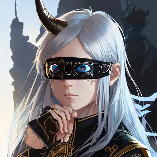 Male wizard with horn from ragnarok online draws on... | OpenArt