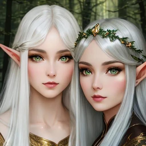 Pretty snow elf girl black hair