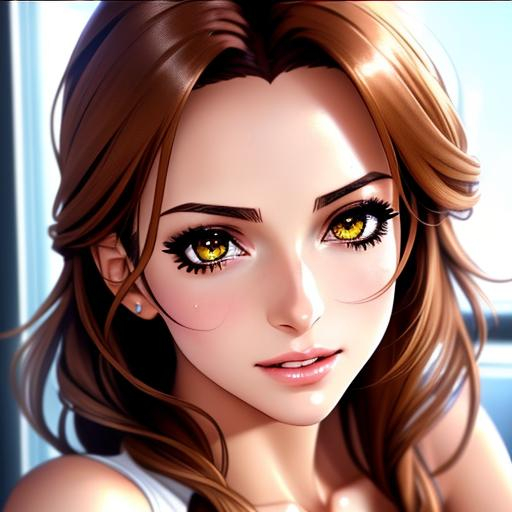 semi-realistic anime girl, skin highlights, hair hig... | OpenArt