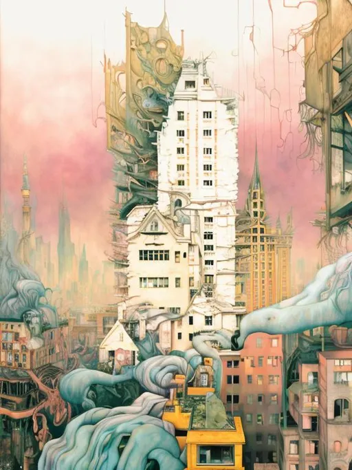 Surreal City Art by IRA KENNEDY, Andrew Wyeth, Egon...