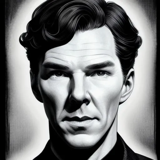 Cillian murphy portrait. In black & white. Blue eyes.