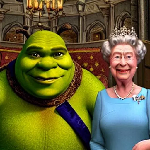 Queen Elizabeth morphing into a lizard | OpenArt