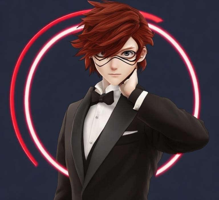 Turn the avatar inside the circle into a anime-reali...