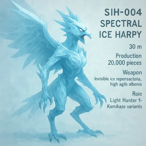 SIH-004 — Spectral Ice Harpy * **Boy:** 30 m * **Ür...