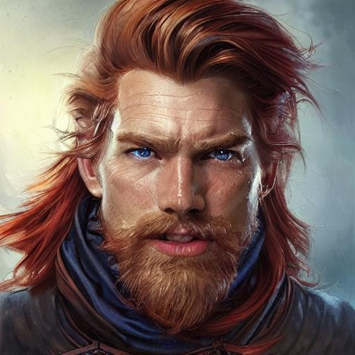 portrait of a young, ruggedly handsome, male, mascul... | OpenArt