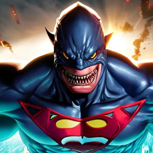 monster shark superhero art by alex ross 4k hd | OpenArt