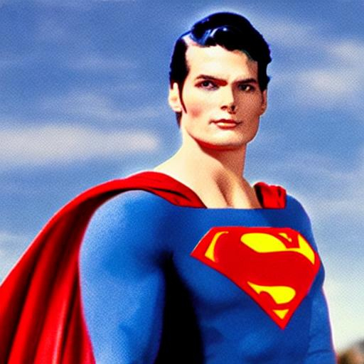 Superman as Christopher Reeve, sitting on a chair | OpenArt