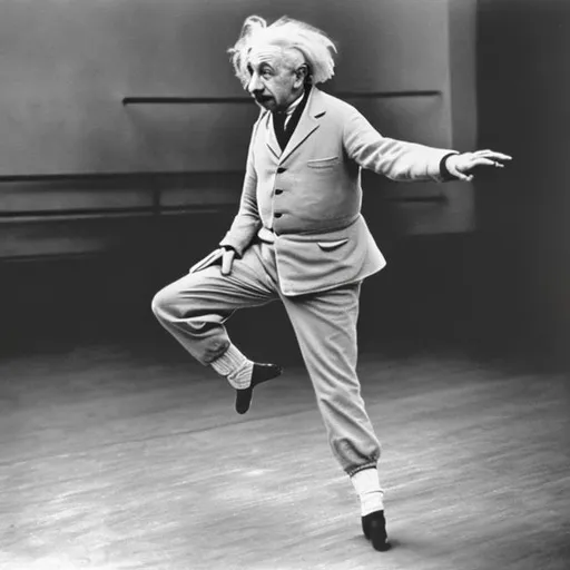 Albert einstein doing ballet