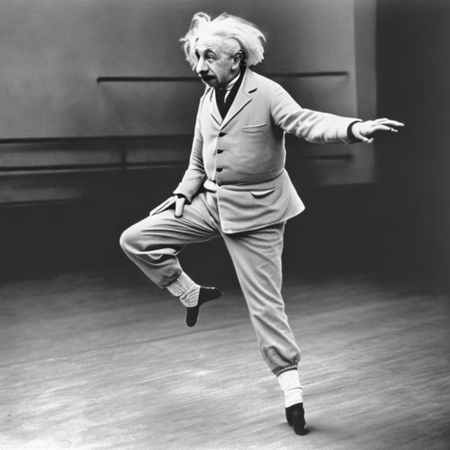 Albert einstein doing ballet
