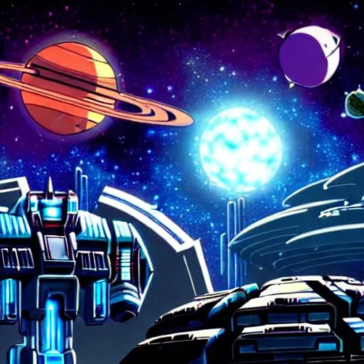Cybertron, Gobotron, Mechtronopolis, based planet fl... | OpenArt