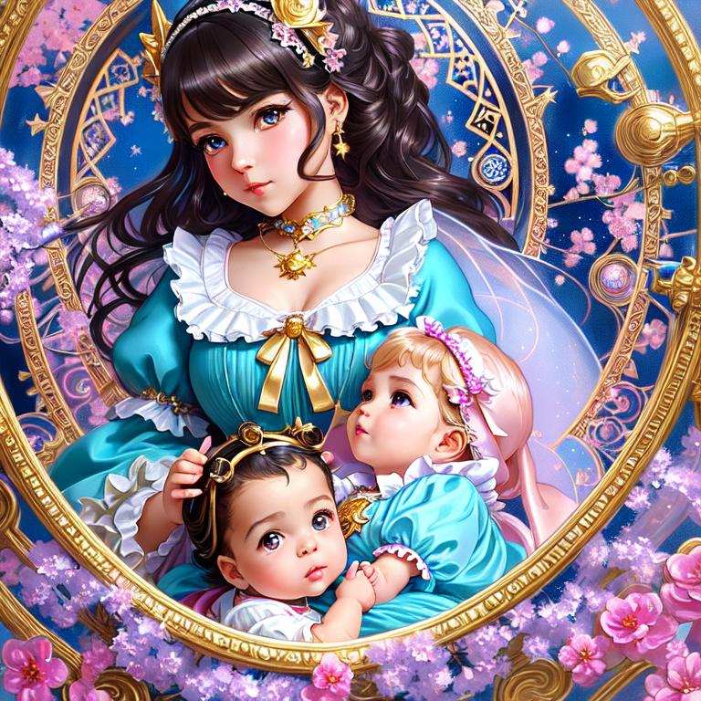 portrait of magical lolita girl, hold a magical wond... | OpenArt