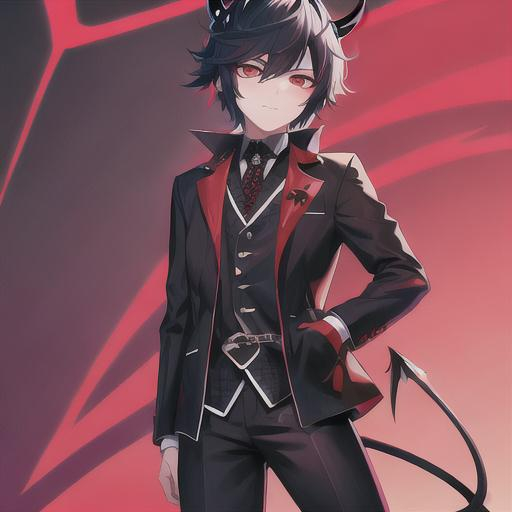 Demon boy with mask