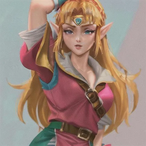 Greased up Zelda