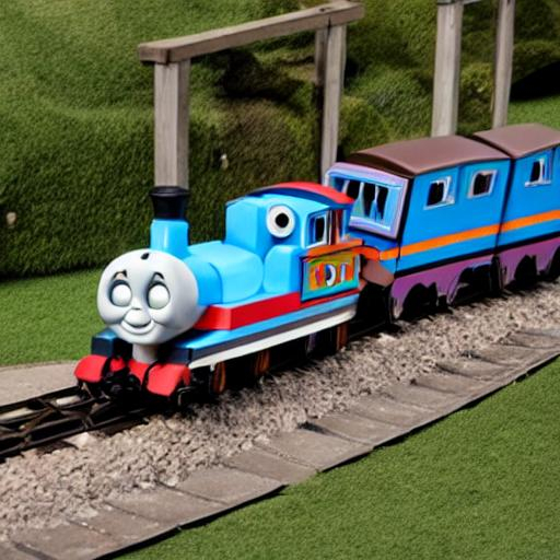 Thomas the train flying | OpenArt