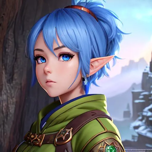 oil painting, D&D fantasy, tanned-skinned-gnome girl... | OpenArt