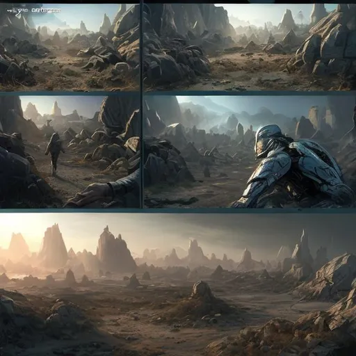 Hyper realistic concept art 8k sci-fi fantasy comic...