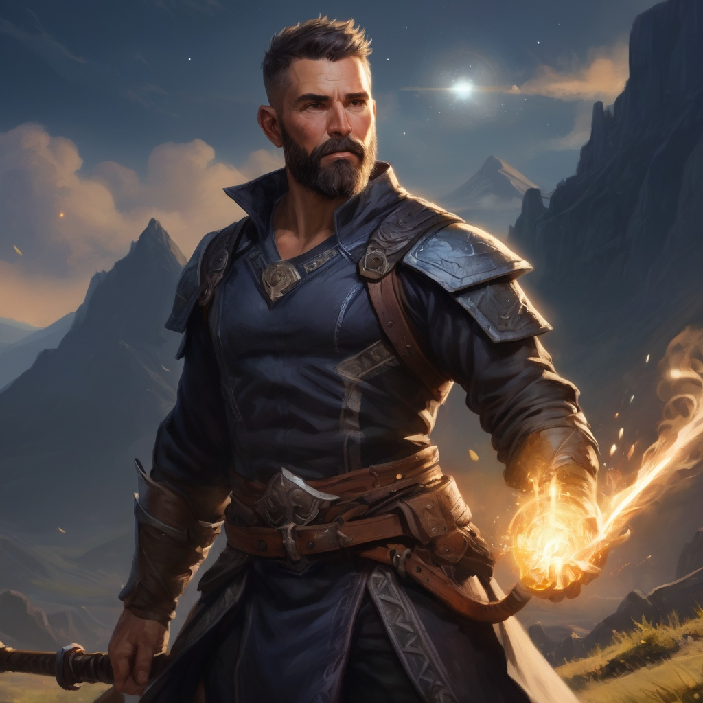 Male heavy-set fit fat large 37-year old hunky shado...