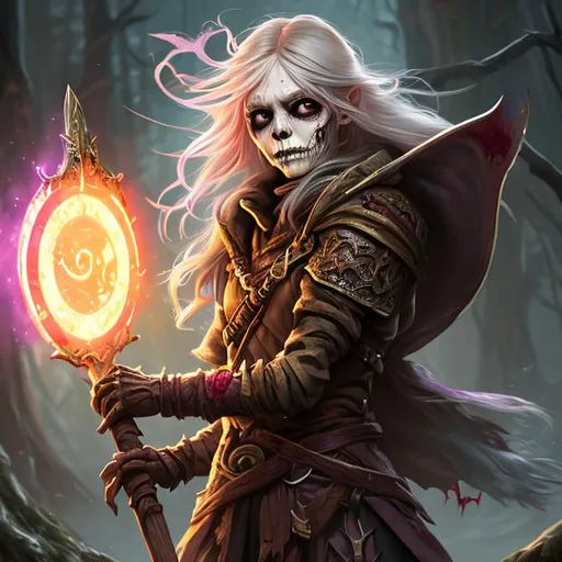 Full body splash art of a cute female undead zombie... | OpenArt