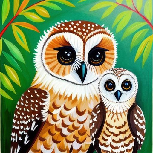 Painting of baby owls | OpenArt
