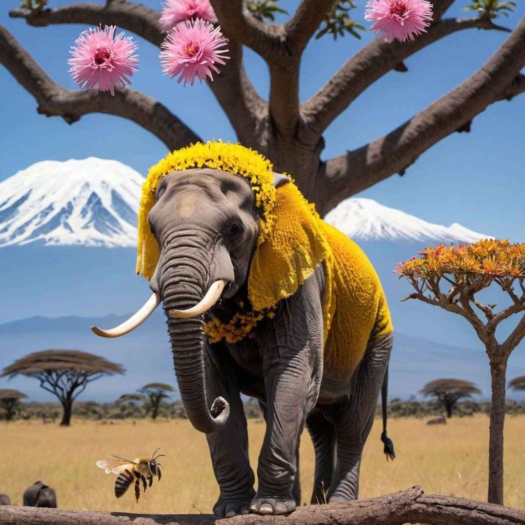 An angry bee that looks like it wants to sting an el...