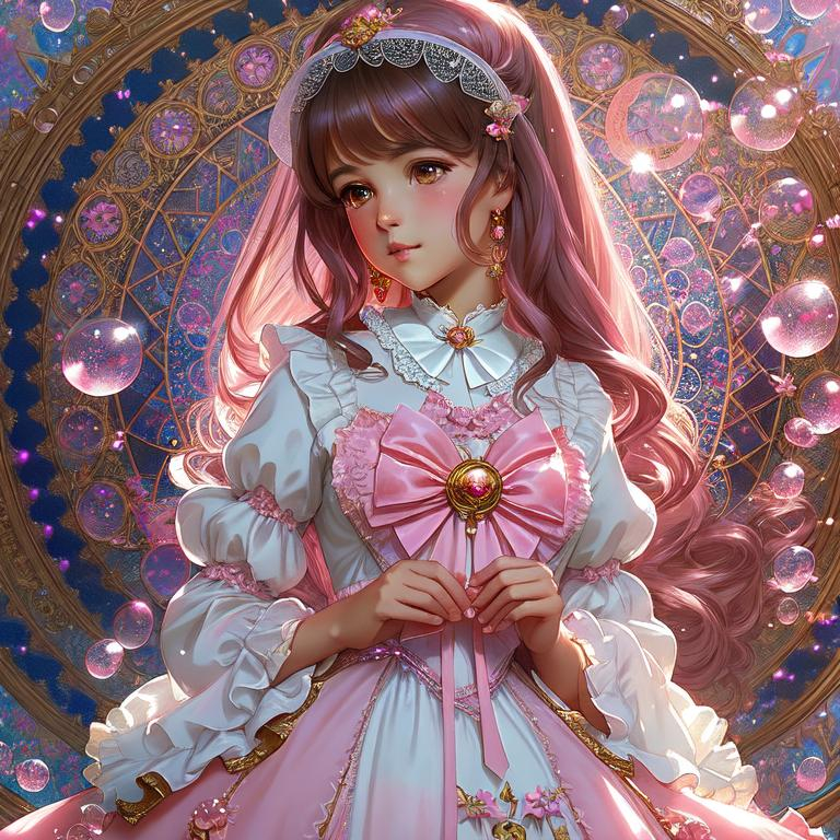 portrait of magical lolita girl, dreamy and ethereal...
