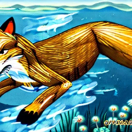 furry art, anthro digitigrade natural - colored fox... | OpenArt