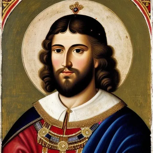 portrait of a 10th-century Spanish light-haired king | OpenArt