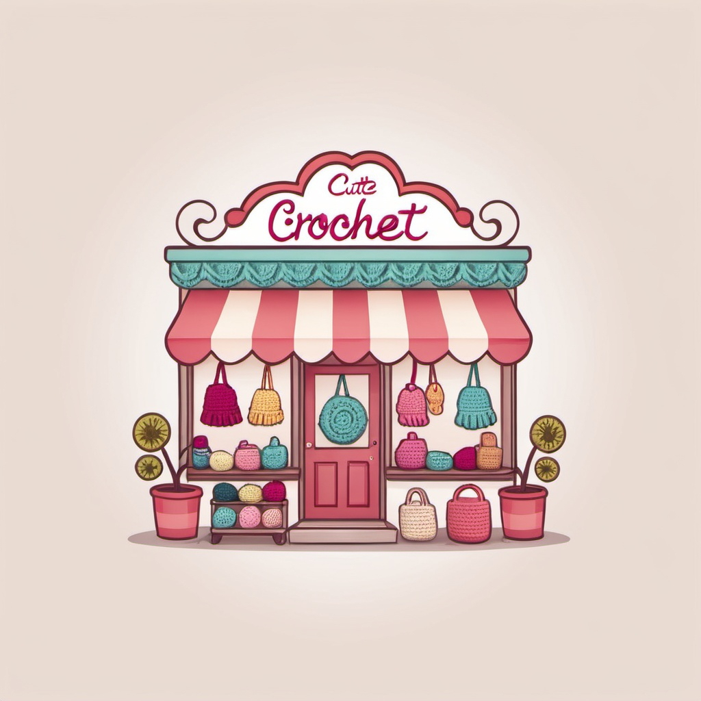 cute crochet shop logo