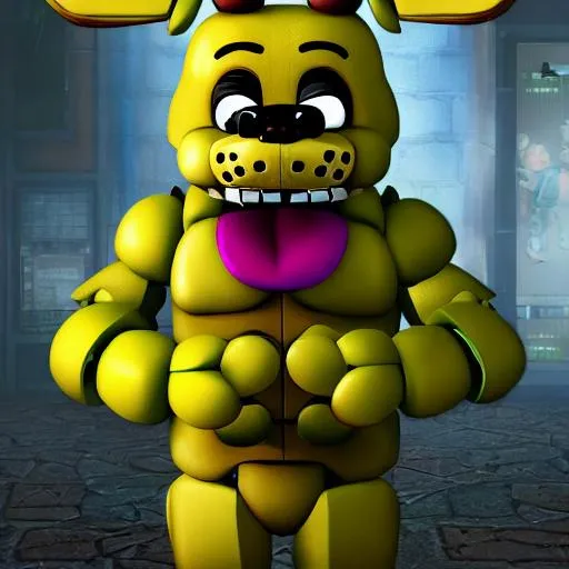 portrait of spring trap from fnaf, realistic paintin... | OpenArt