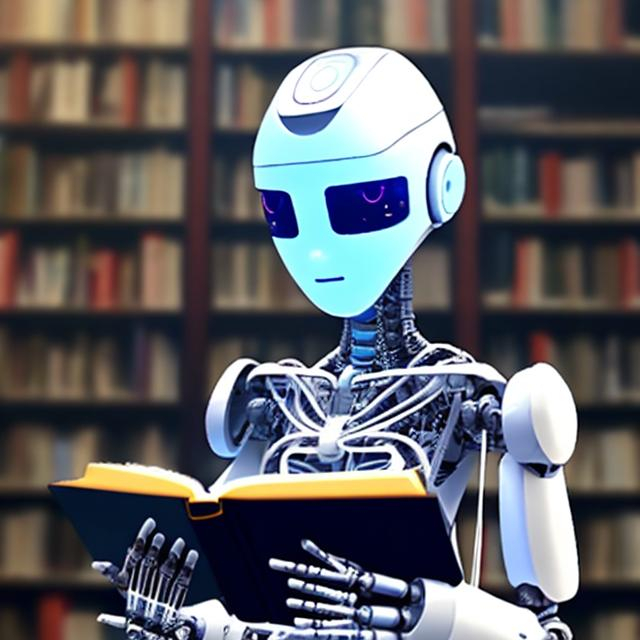 Ai robot reading a book | OpenArt