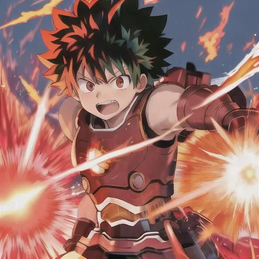 Red flare, Izuku midoria | OpenArt