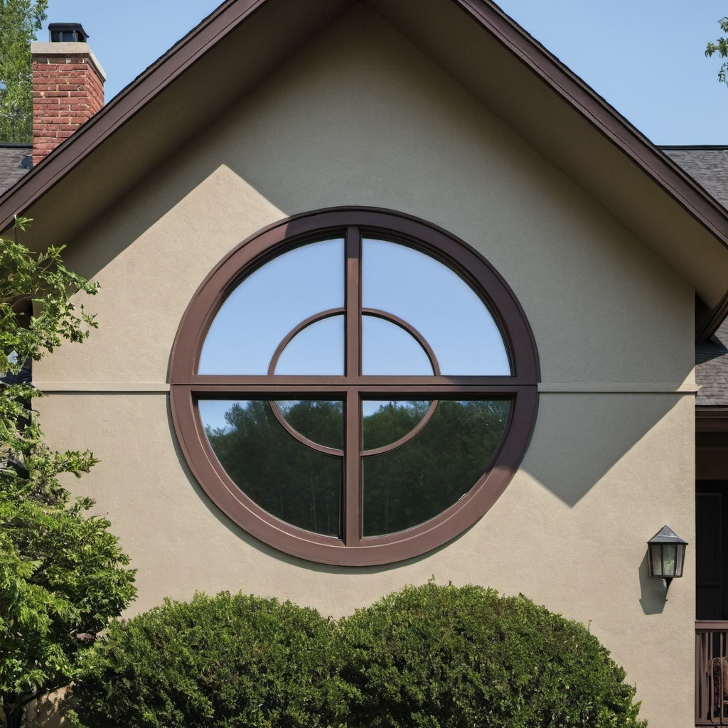 circle windows on house