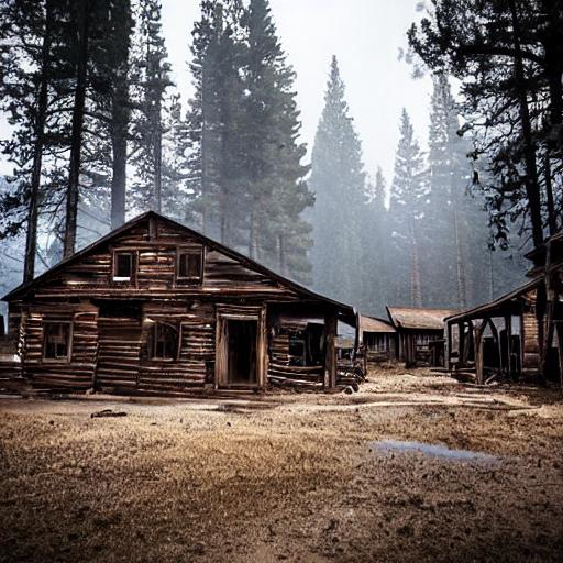 frontier town, ghost town, abandoned, logging town,... | OpenArt