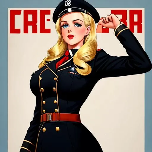 ilustration like 1940s german nazi poster a full b... | OpenArt