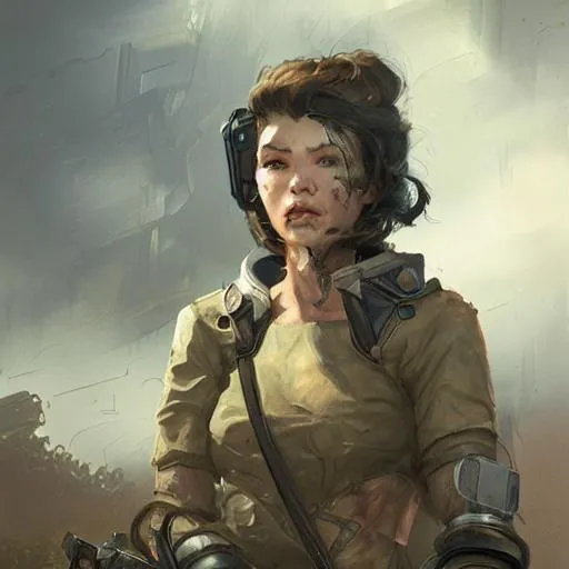fallout 5, concept art brunette female enclave offic...