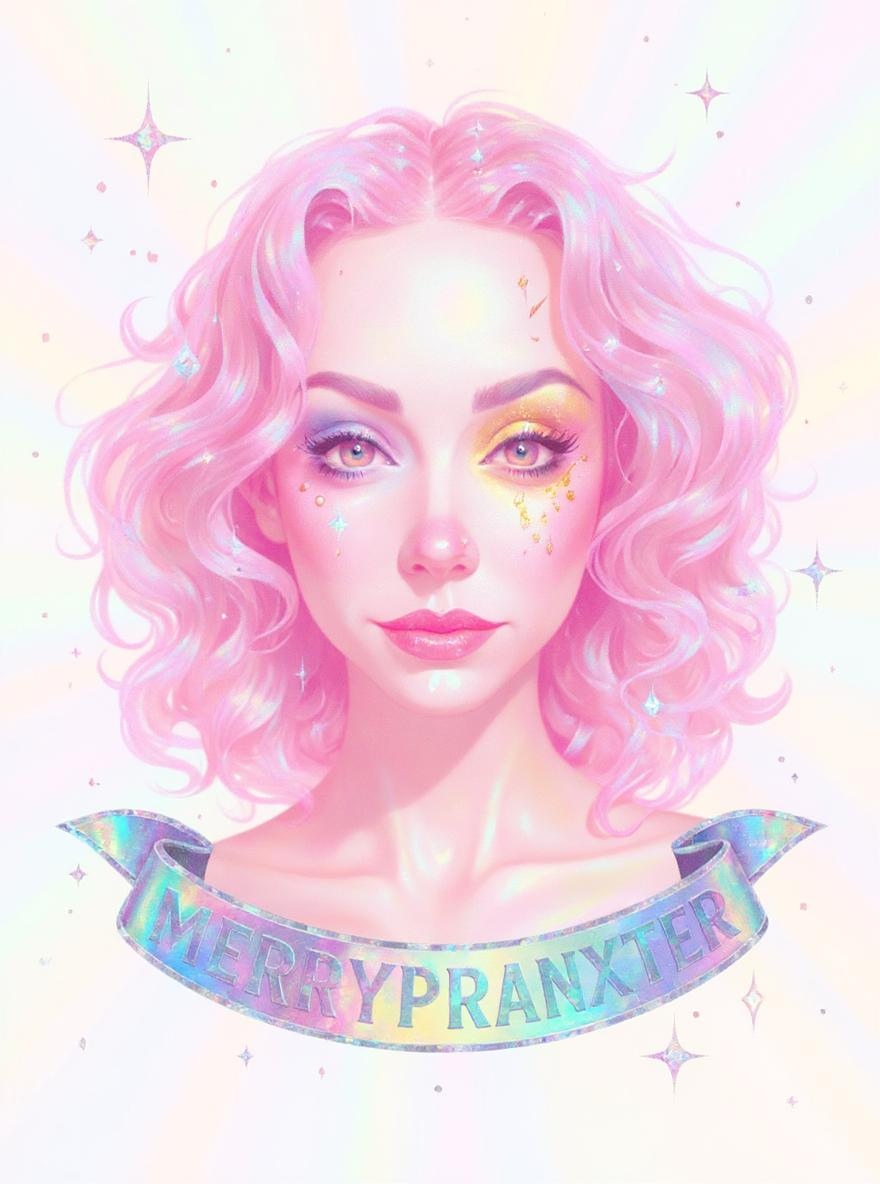 A glowing, bright saturated vivivid pastel fairy-lik...