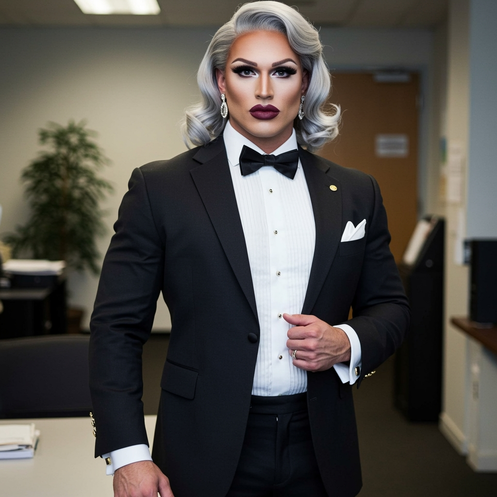 A gorgeous muscular 35-year-old Welsh-American drag...
