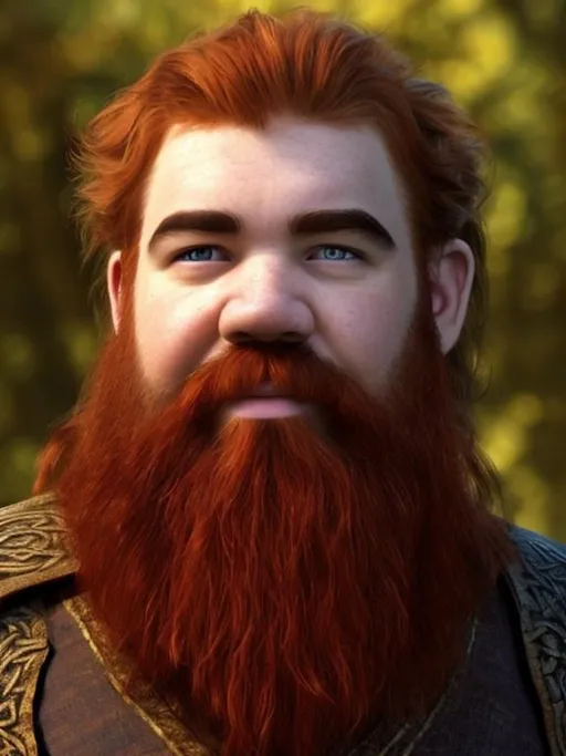 a ginger hair, fat, no beard, druid, short hair, wo... | OpenArt