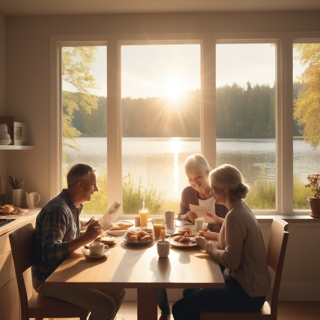 [Opening Scene – Warm sunlight through a window, a f...