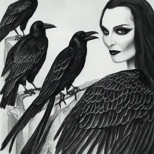 crow, (( holding skeleton key in beak)), realism, pe... | OpenArt