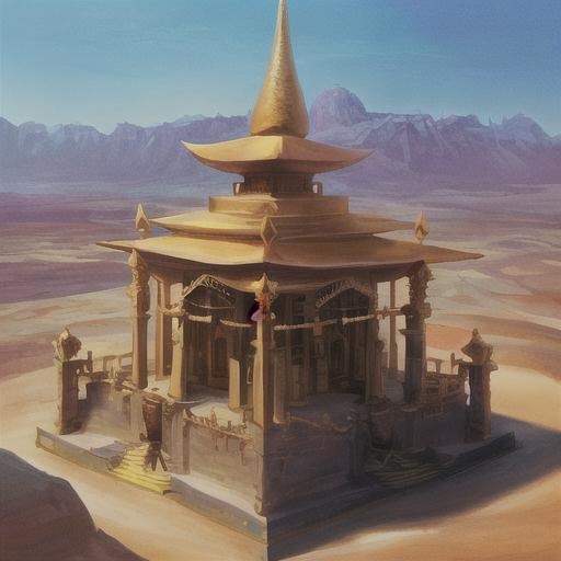 a magical temple in the desert | OpenArt